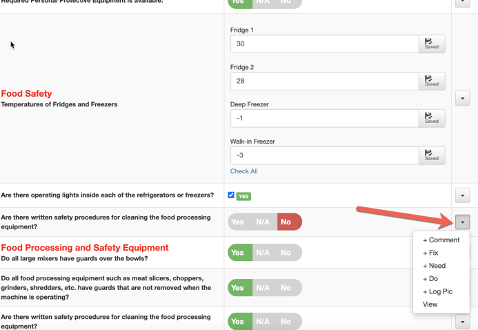 Completing a Checklist